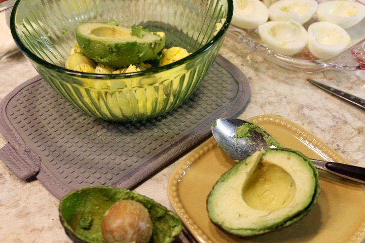 Avocado Stuffed Eggs - Bonita's Kitchen